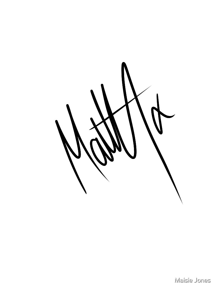 "Matty Healy Autograph" Poster for Sale by Maisie Jones | Redbubble