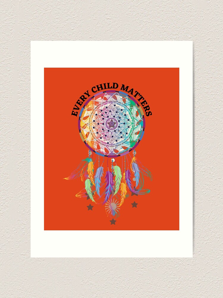 "Orange Shirt Day , Every Child Matters , Dream Catcher Coloring" Art ...