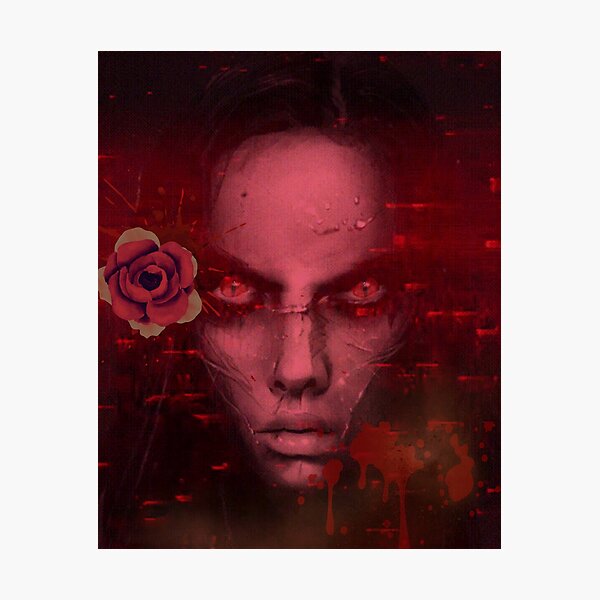 Lámina fotográfica «Lady Ghoul regresa de entre los muertos con ojos ...