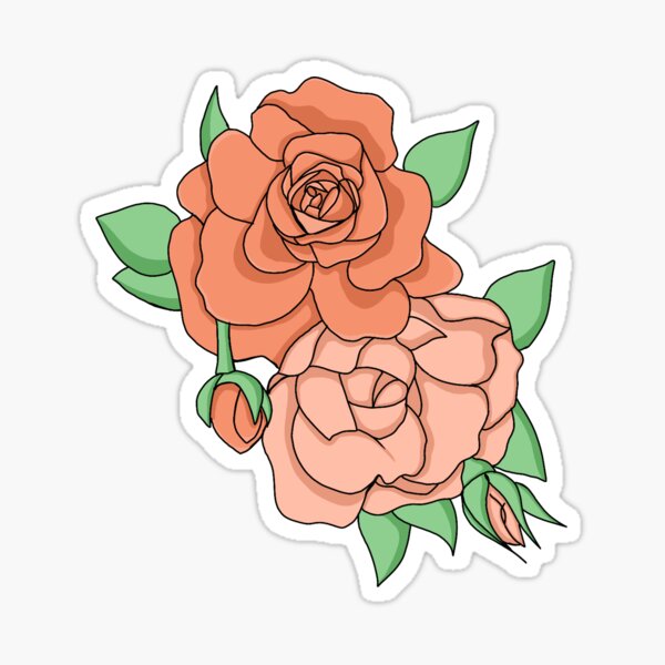 "Roses" Sticker for Sale by Mothspark | Redbubble