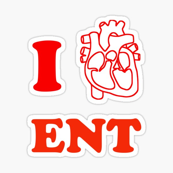 "I Heart ENT" Sticker for Sale by srichardson2319 | Redbubble