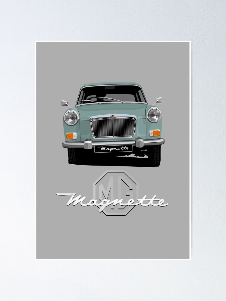 Póster «MG Magnette Mark IV - curvas en gris humo» de knappidesign ...