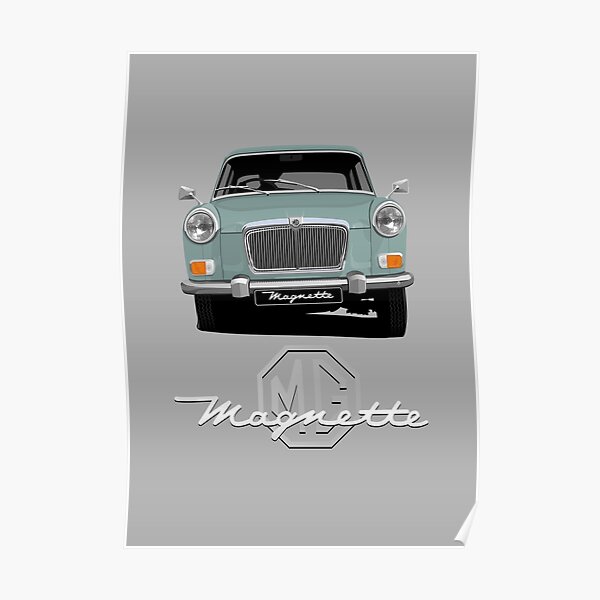 Póster «MG Magnette Mark IV - curvas en gris humo» de knappidesign ...