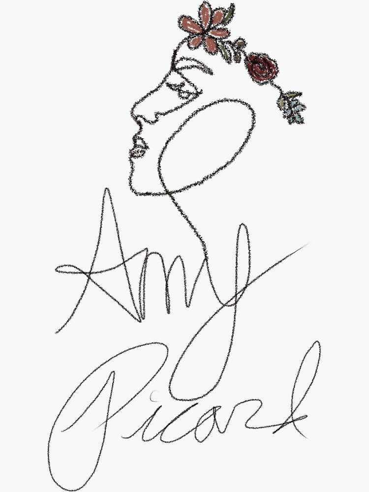 "Amy’s pencil signature" Sticker by AmyPMusic | Redbubble