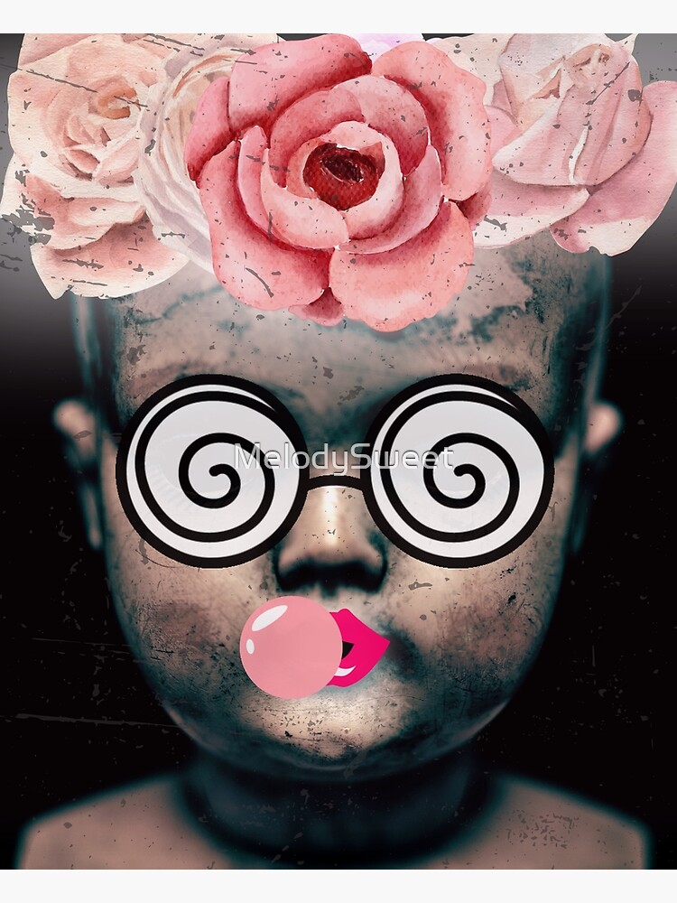 "Creepily Cute Doll Wearing Mind Control Shades and Pink Flowers ...