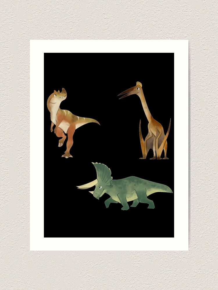 "Different Type Of Dinosaurs - Kawaii Raptor" Art Print for Sale by ...