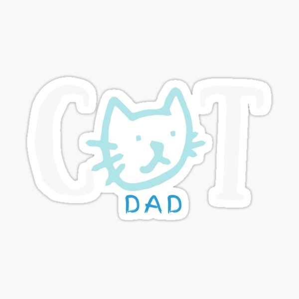 " Cat Dad" Sticker for Sale by mksp1125 | Redbubble