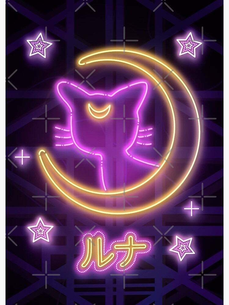 "Neon Luna" Poster for Sale by I-Lov3-Anime | Redbubble