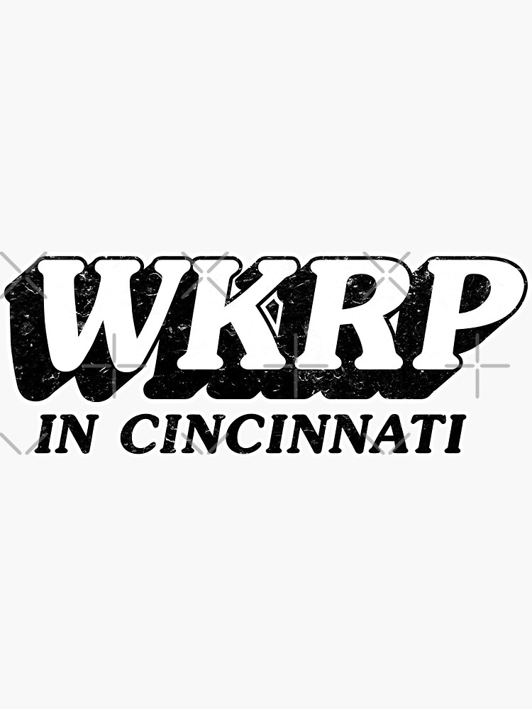 "WKRP" Sticker for Sale by ralphillustra | Redbubble