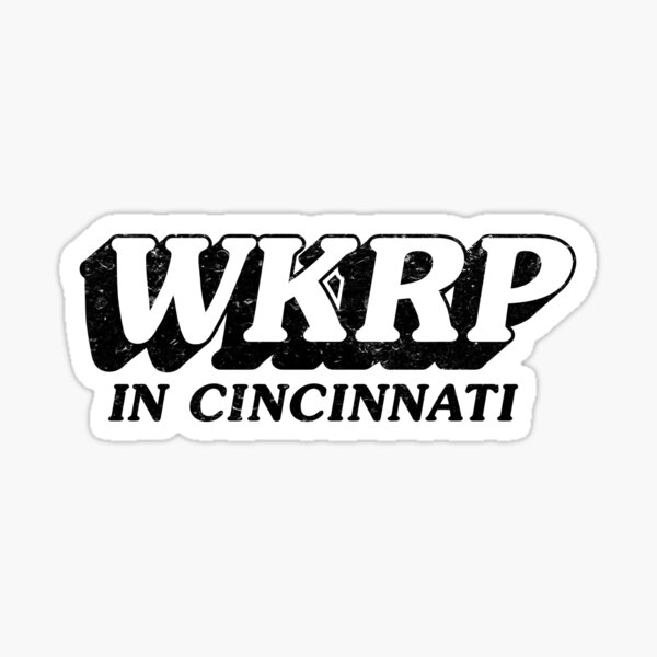 "WKRP" Sticker for Sale by ralphillustra | Redbubble