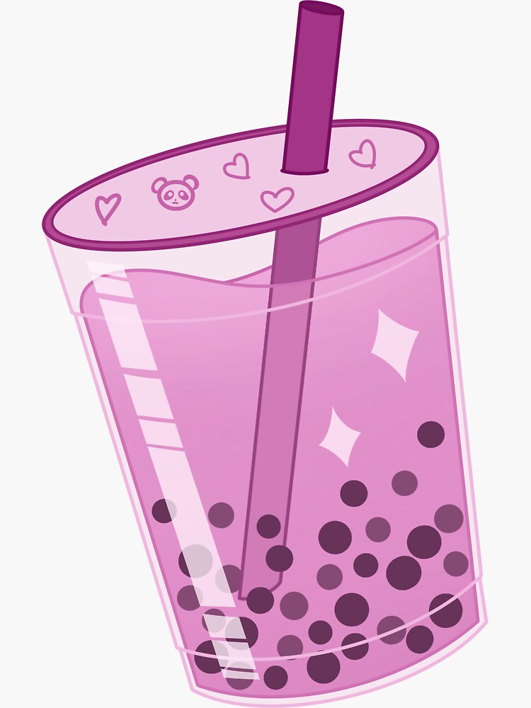 "Pink Boba" Sticker for Sale by SimplyArtC | Redbubble
