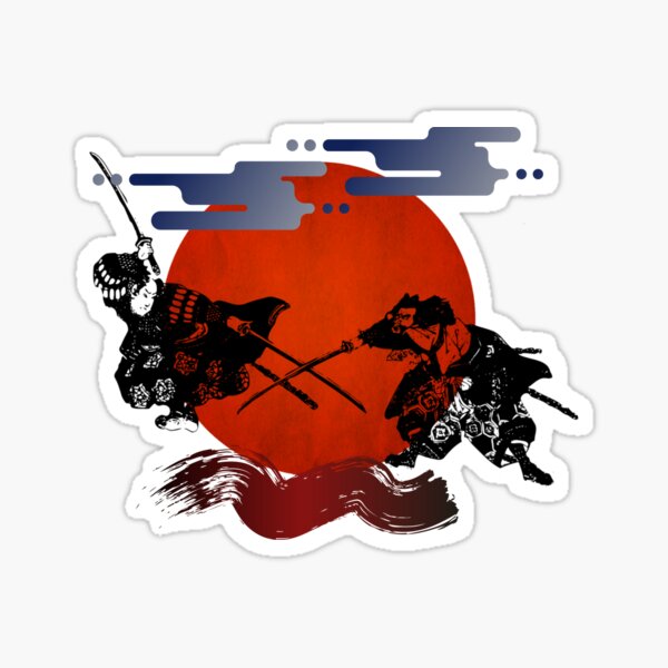 "Samurai duel" Sticker by nicafab | Redbubble