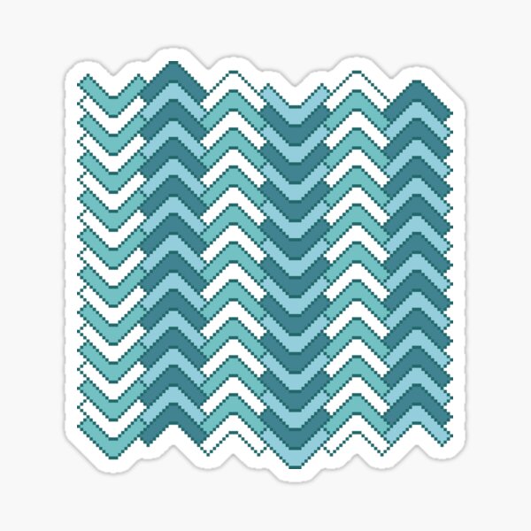 "Wave Pixel Art Pattern" Sticker by jebi-garden | Redbubble