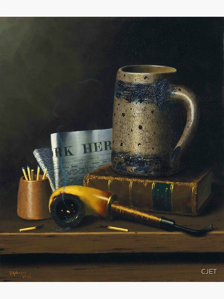 "Still Life with Newspaper, Beer Stein and Pipe | William Michael ...