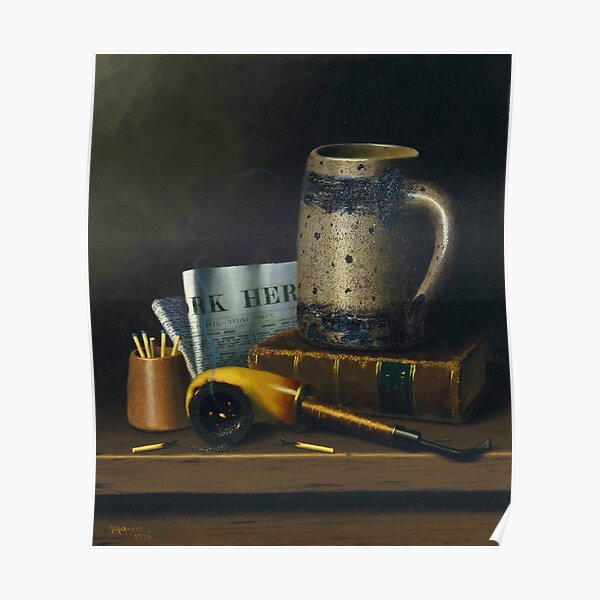 "Still Life with Newspaper, Beer Stein and Pipe | William Michael ...