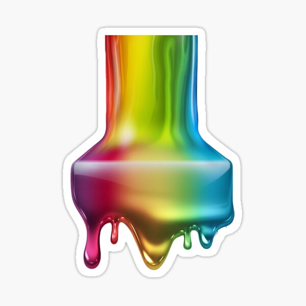 "Dripping Rainbow Colour" Sticker for Sale by glassprism | Redbubble