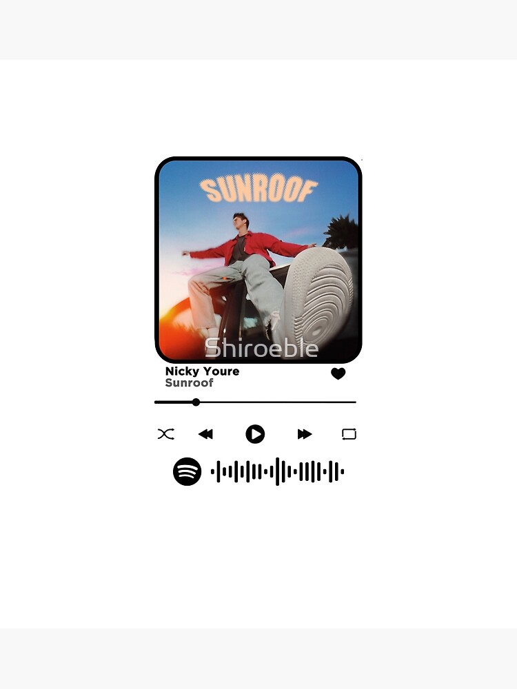 "Nicky Youre Sunroof Album " Poster for Sale by Shiroeble | Redbubble