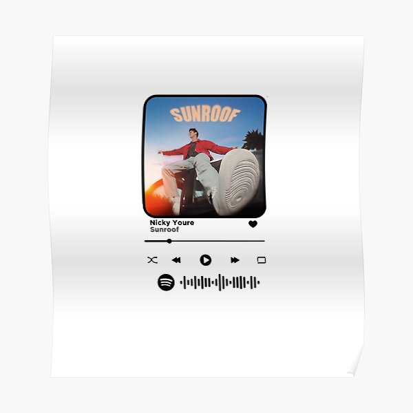 "Nicky Youre Sunroof Album " Poster for Sale by Shiroeble | Redbubble