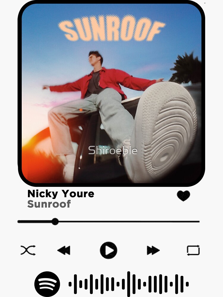 "Nicky Youre Sunroof Album " Sticker for Sale by Shiroeble | Redbubble