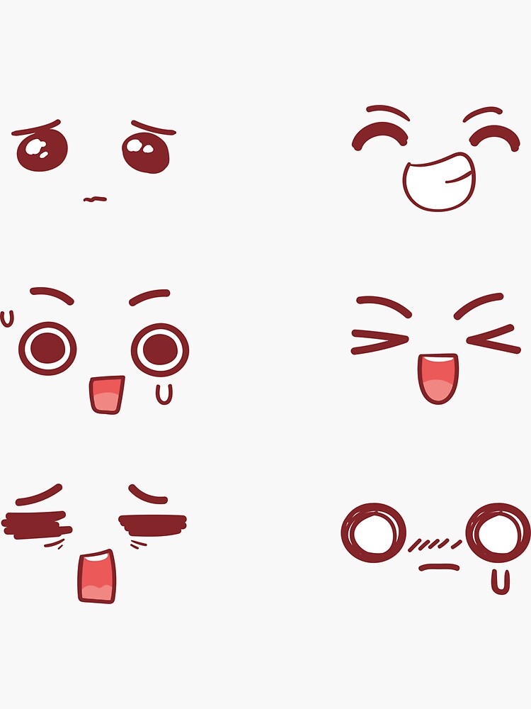 "cute face" Sticker for Sale by bilalelamrani | Redbubble