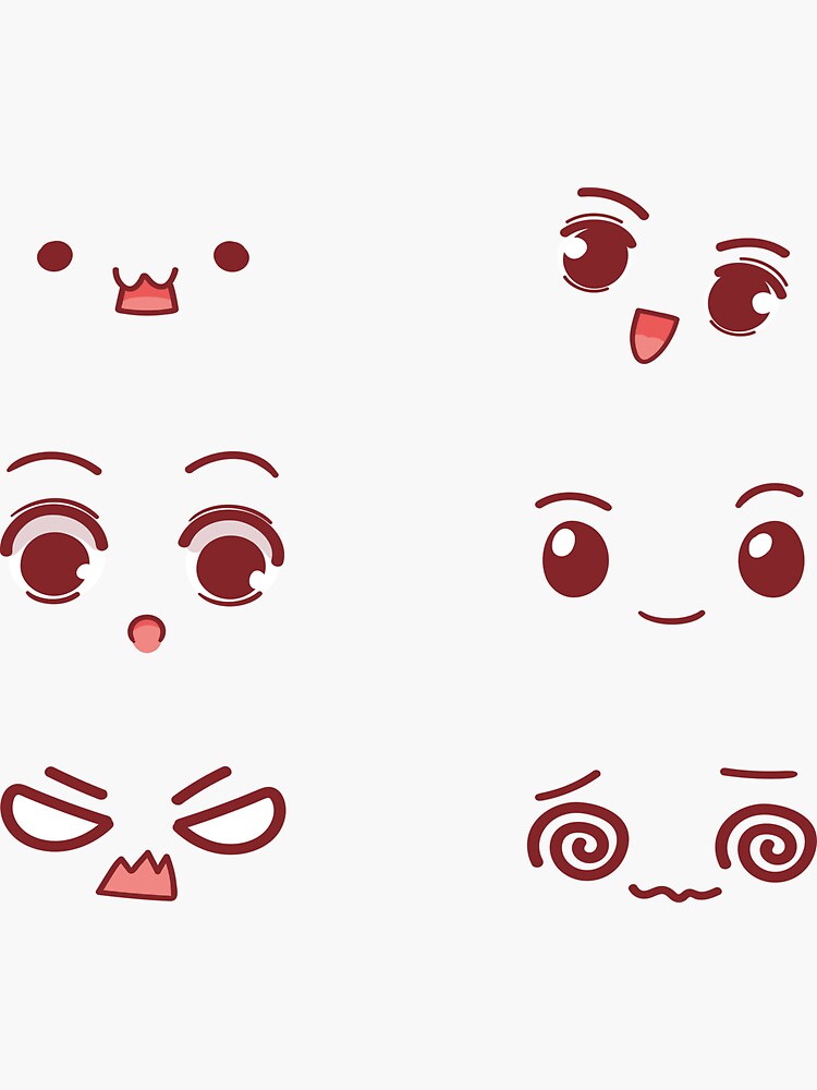 " cute face" Sticker for Sale by bilalelamrani | Redbubble