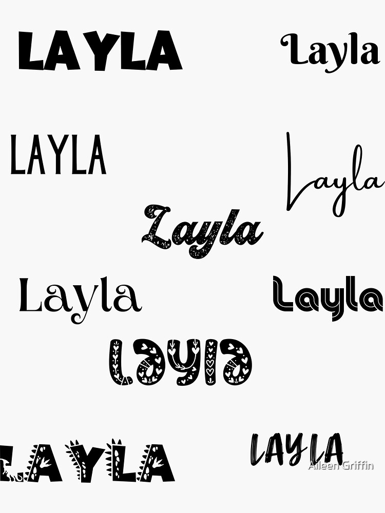 "Layla" Sticker for Sale by magleen | Redbubble