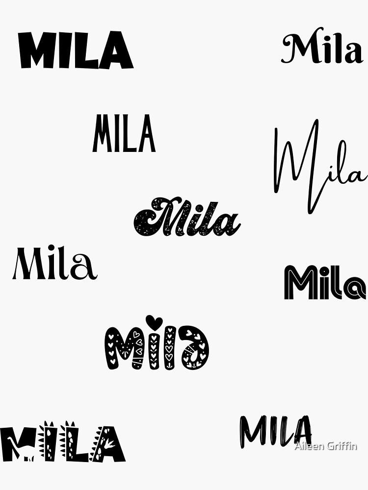 "Mila" Sticker for Sale by magleen | Redbubble