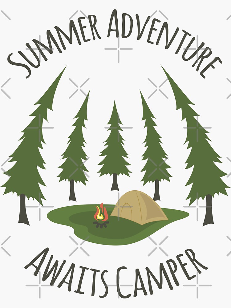 "Summer Adventure Awaits Camper" Sticker for Sale by EL-Magnifico ...