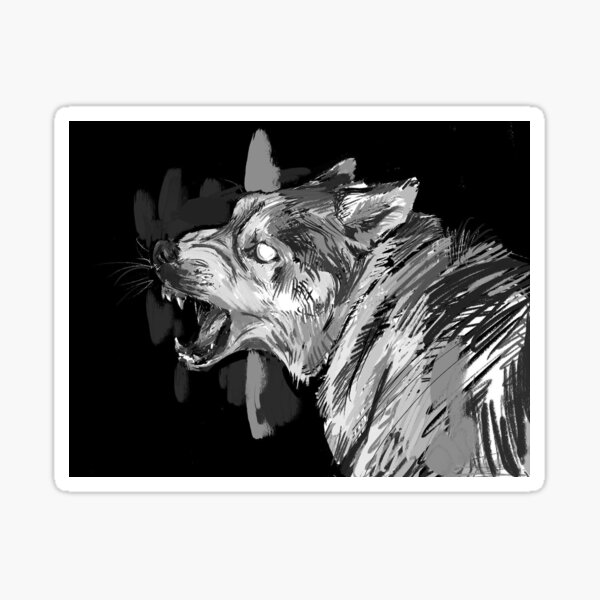 "Angry Hound" Sticker for Sale by ann-parks | Redbubble
