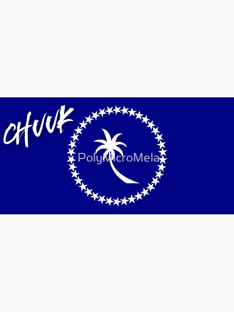 "Chuuk flag" Sticker for Sale by PolyMicroMela | Redbubble