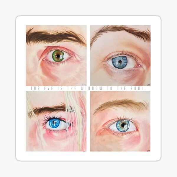"The Eyes Are The Window To The Soul" Sticker for Sale by HiDB | Redbubble