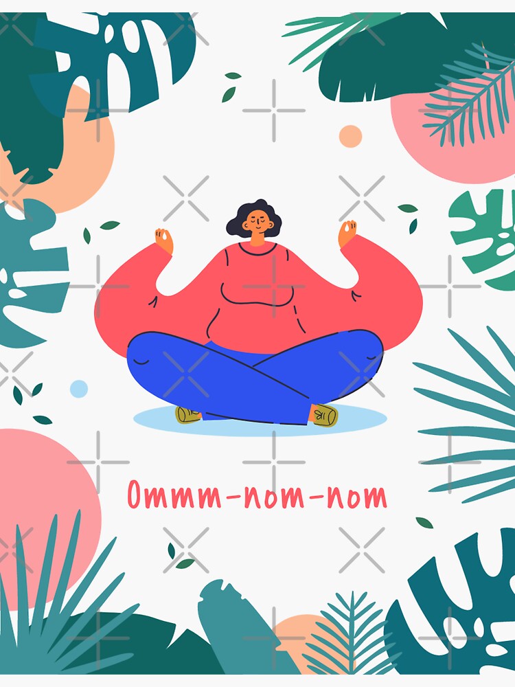 "OMMMM nommmm noommm" Sticker for Sale by Fertinphoto | Redbubble