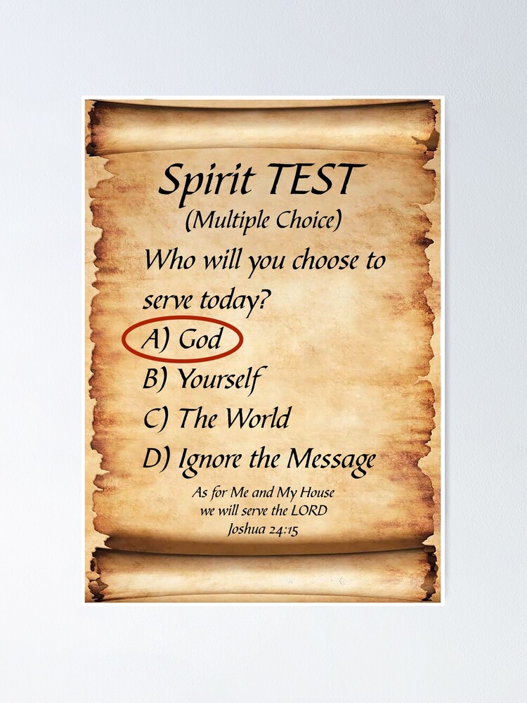 "Spirit Test " Poster for Sale by BeHolyStayHoly | Redbubble
