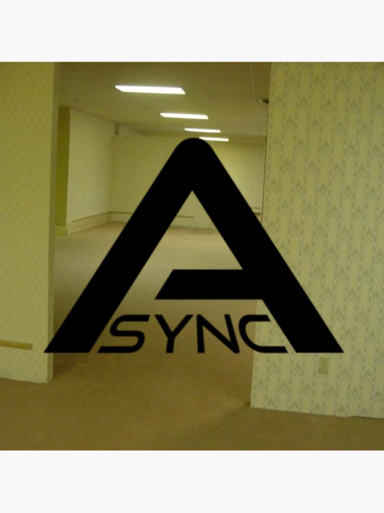 "Backrooms async logo " Sticker for Sale by VEPStores | Redbubble