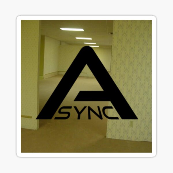 "Backrooms async logo " Sticker for Sale by VEPStores | Redbubble