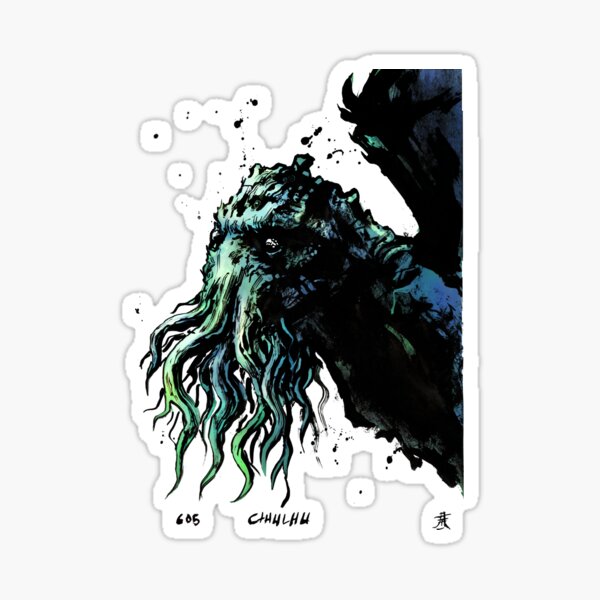 "DIM 605 - CTHULHU - Colour" Sticker by KimDiazHolm-Art | Redbubble