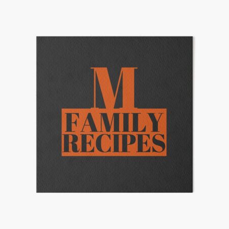 Lámina rígida «Logotipo de recetas de la familia McGuire» de ...