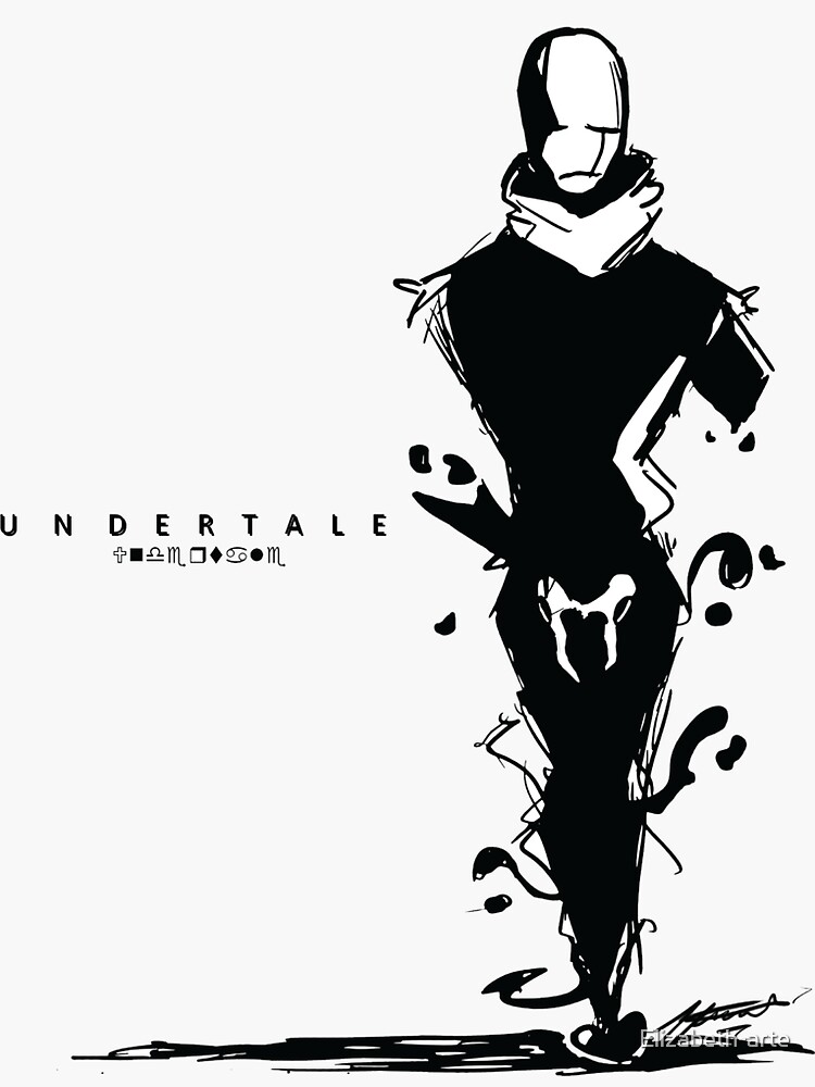 "GASTER" Sticker for Sale by Elizabeth-arte | Redbubble