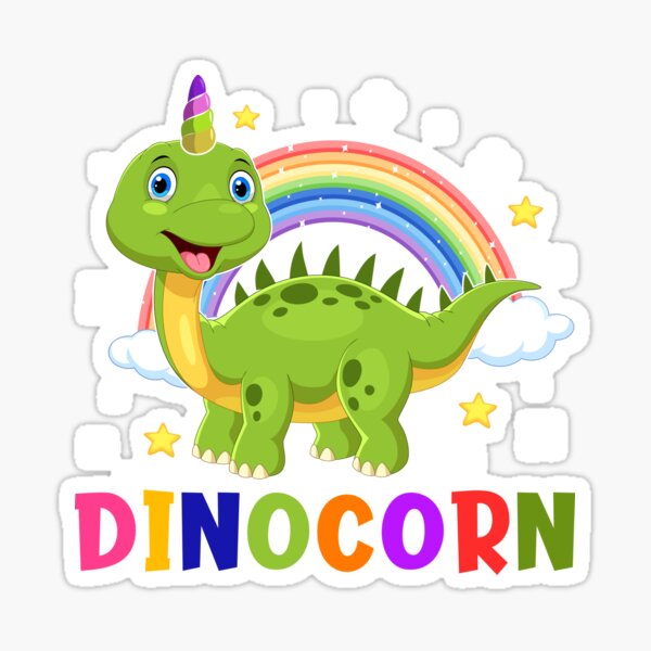 "Dinocorn Unisaur Funny Baby Dinosaur Unicorn Lover Gifts" Sticker by ...