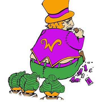 "Fat Wonka" Sticker for Sale by warpedstate | Redbubble