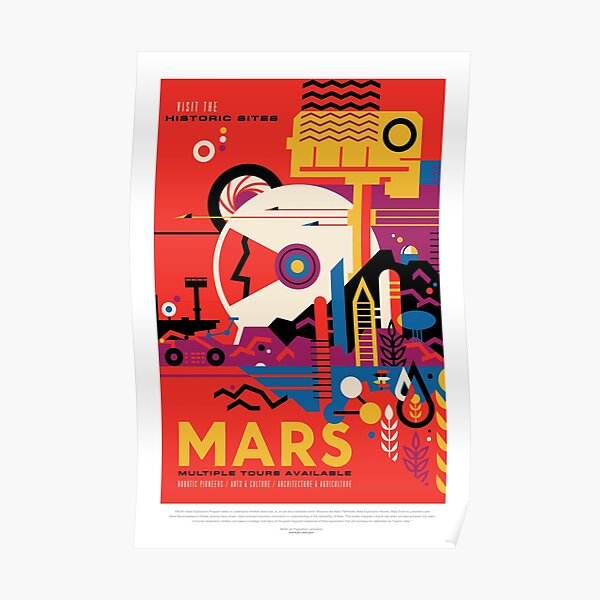 "NASA JPL Space Tourism: Mars (8K resolution)" Poster for Sale by ...