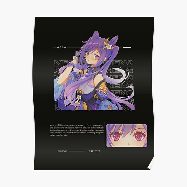"Keqing" Poster for Sale by risumei | Redbubble