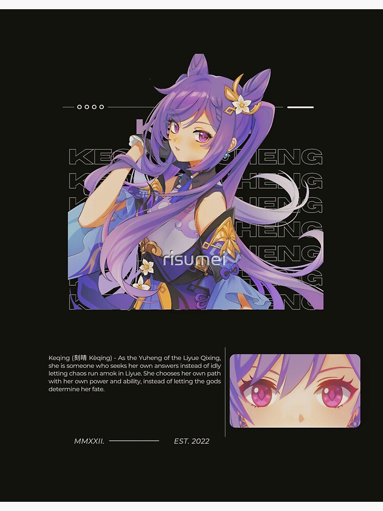 "Keqing" Sticker for Sale by risumei | Redbubble