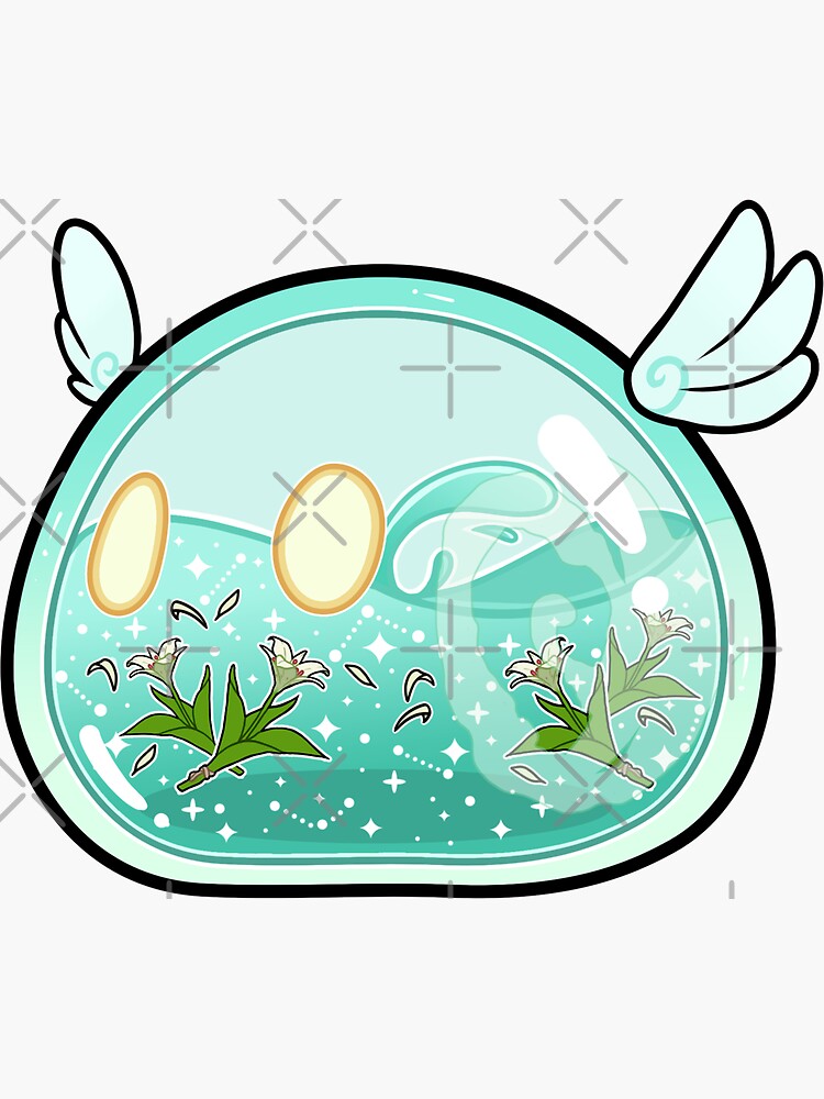 "Glass Anemo Slime - Pattern" Sticker for Sale by lauralynnex | Redbubble