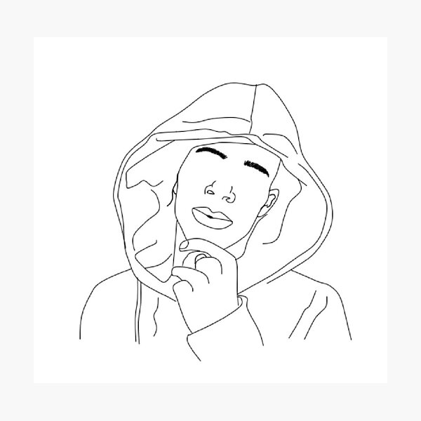 "A Boogie Wit Da Hoodie - Inspired line art" Photographic Print for ...