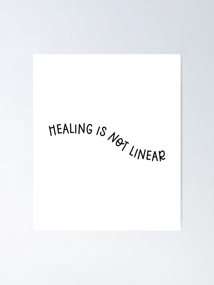 "Healing is Not Linear Mental Health Awareness" Poster for Sale by ...