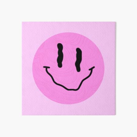 "Pink Preppy Smiley Face" Art Board Print for Sale by HudsonMcKenna ...