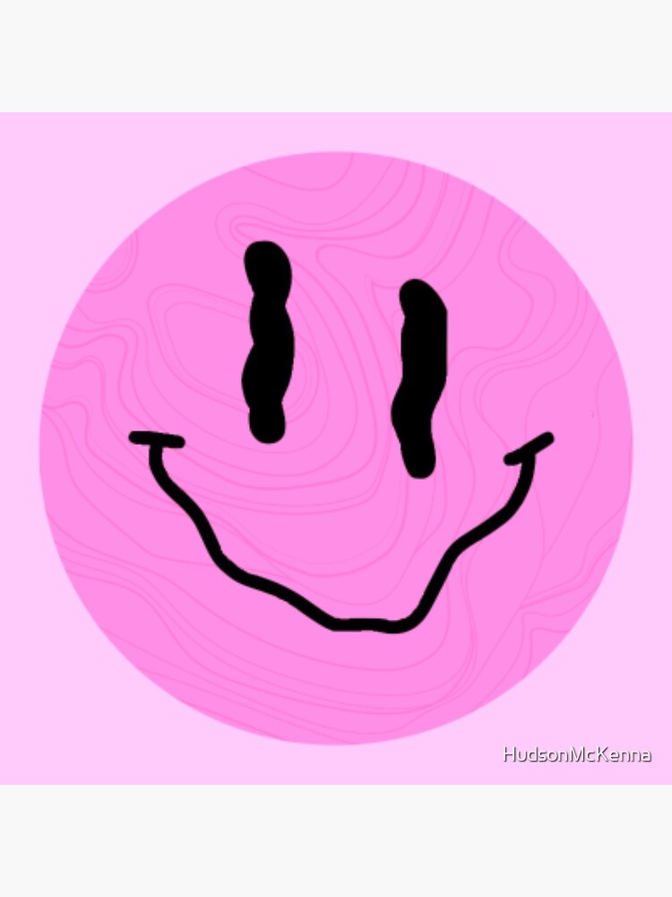 "Pink Preppy Smiley Face" Poster for Sale by HudsonMcKenna | Redbubble
