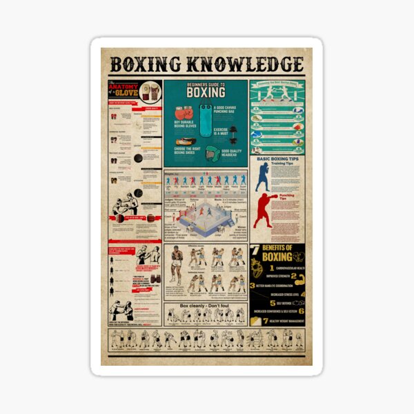 "Boxing knowlegde" Sticker for Sale by Mikeartshop | Redbubble