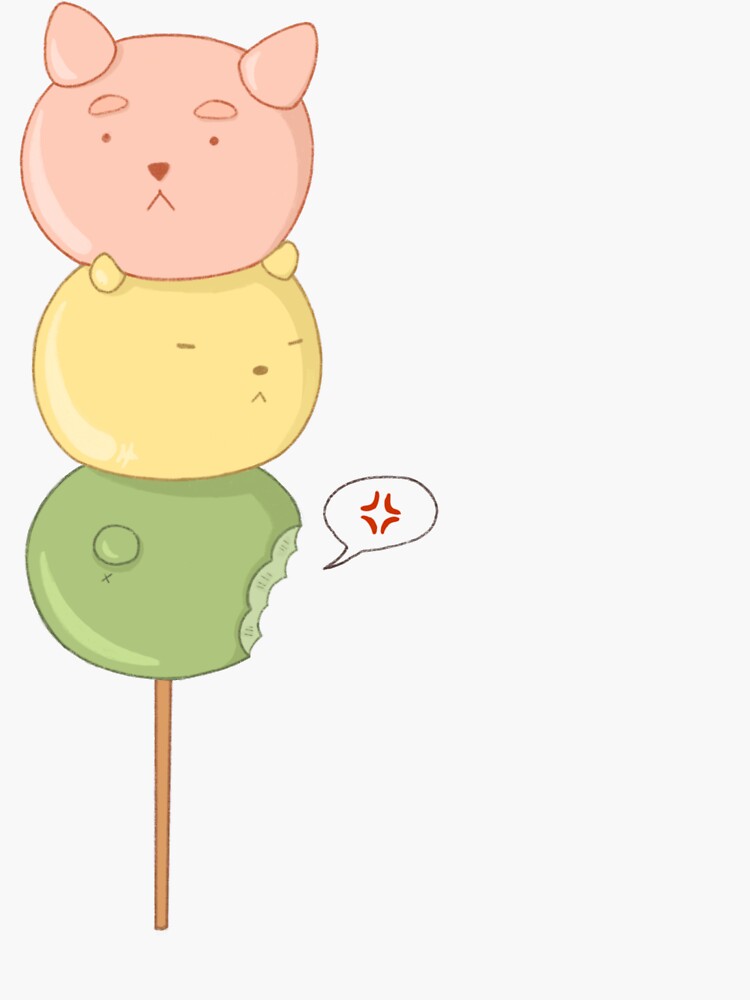 "Animal Dango" Sticker by fshfried | Redbubble